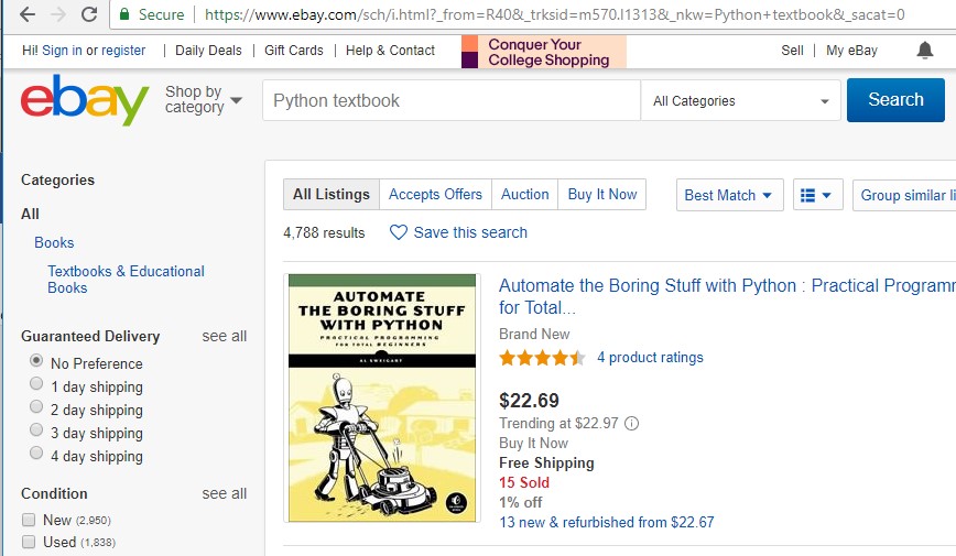 Python Ebay Web Scrape Tutorial - Omni Analytics Group